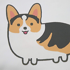 Nayo The Corgi Chubby Corgi Canvas Bag big capacity