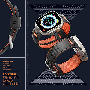 Caseology Athlex Band for Apple Watch Band Ultra 2, Ultra, Watch Series 10/9/8/7/6/5/4/3/2/1/SE Series 49mm 46mm 45mm 44mm 42mm - Active Orange