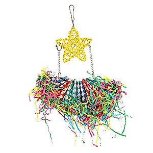 Parrot Shredding Toy Bird Foraging Wall Toy Chewing Toys Colorful Boredom Relief Decorative Bird Foraging Chewing Toy for Lovebird Budgie Hamster