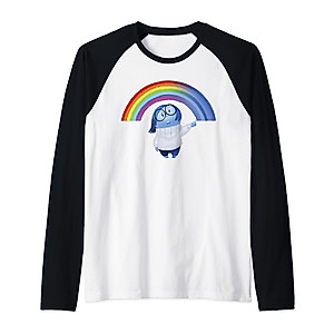 Disney Inside Out Sadness Rainbow Raglan Baseball Tee