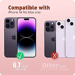 i-Blason Cosmo Series for iPhone 14 Pro Max Case 6.7 inch (2022), Slim Full-Body Stylish Protective Case with Built-in Screen Protector (Purplefly)