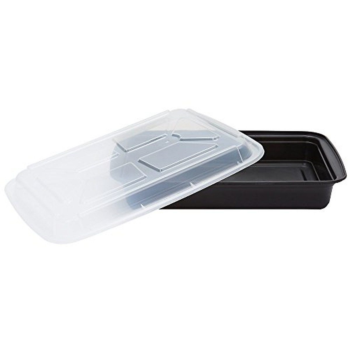 Pactiv NC-989-B 58 Oz. Black Rectangular Container - 150 / CS