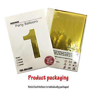 40 inch Gold Number Balloons (Gold 5)