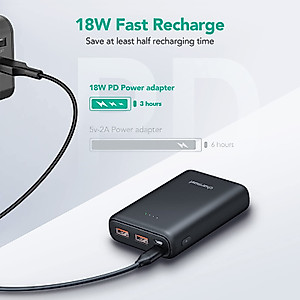 Charmast Portable Charger, Small 10000 Quick Charge Battery Pack, USB C Power Bank Fast Charging Mini Portable Battery Charger for iPhone, Samsung, More Phones