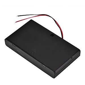 Zerone 12v Battery Pack, 8-Slot Battery Holder AA Battery Clip Holder Box Case with On/Off Switch, Plastic 12V Cell AA Battery Storage Box with ON/Off Switch with Wire & Cover