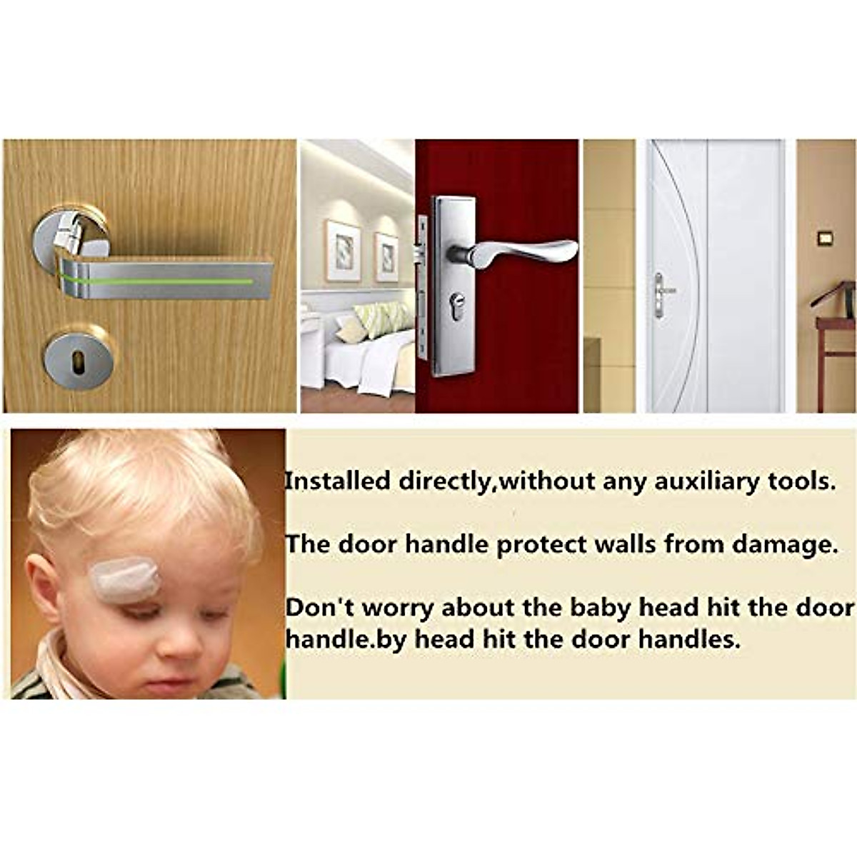 Yafeco 6 Pcs Anti-Collision Door Handle Cover,Door Pull Protective Sleeve Child Safety Super Soft Foam Safety Spiral Cover for Hot Doors Non-Toxic (Brown)