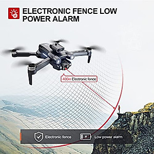 2023 Brushless Drones with Dual 4K HD Camera,2.4G WiFi FPV Video Foldable Drone RC Quadcopter for Adults/Beginners/Kids,One Key Take Off/Land,Waypoints Functions,3 Batterie 45Mins Flight Time (SIS)