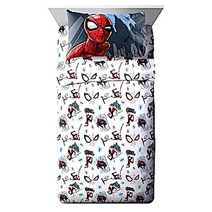 Jay Franco Marvel Spiderman Crawl Full Bed Set and Spidey Daze Drapes Bundle