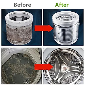 Washing Machine Cleaner Cleaning Tablets - Washing Machine Tablets to Clean Washer Washers Washer Cleaner and Deodorizer for Front Load & Top Load Washer Laundry Cleaner 12 PACK