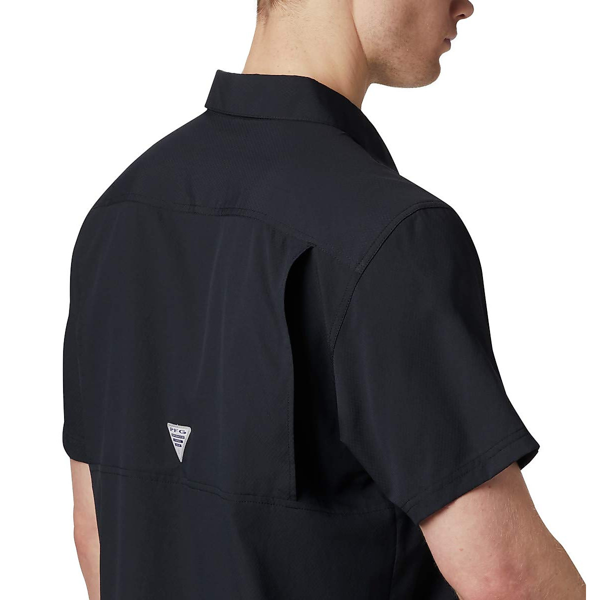 Columbia Men's Standard Slack Tide Camp Shirt, Black, Large