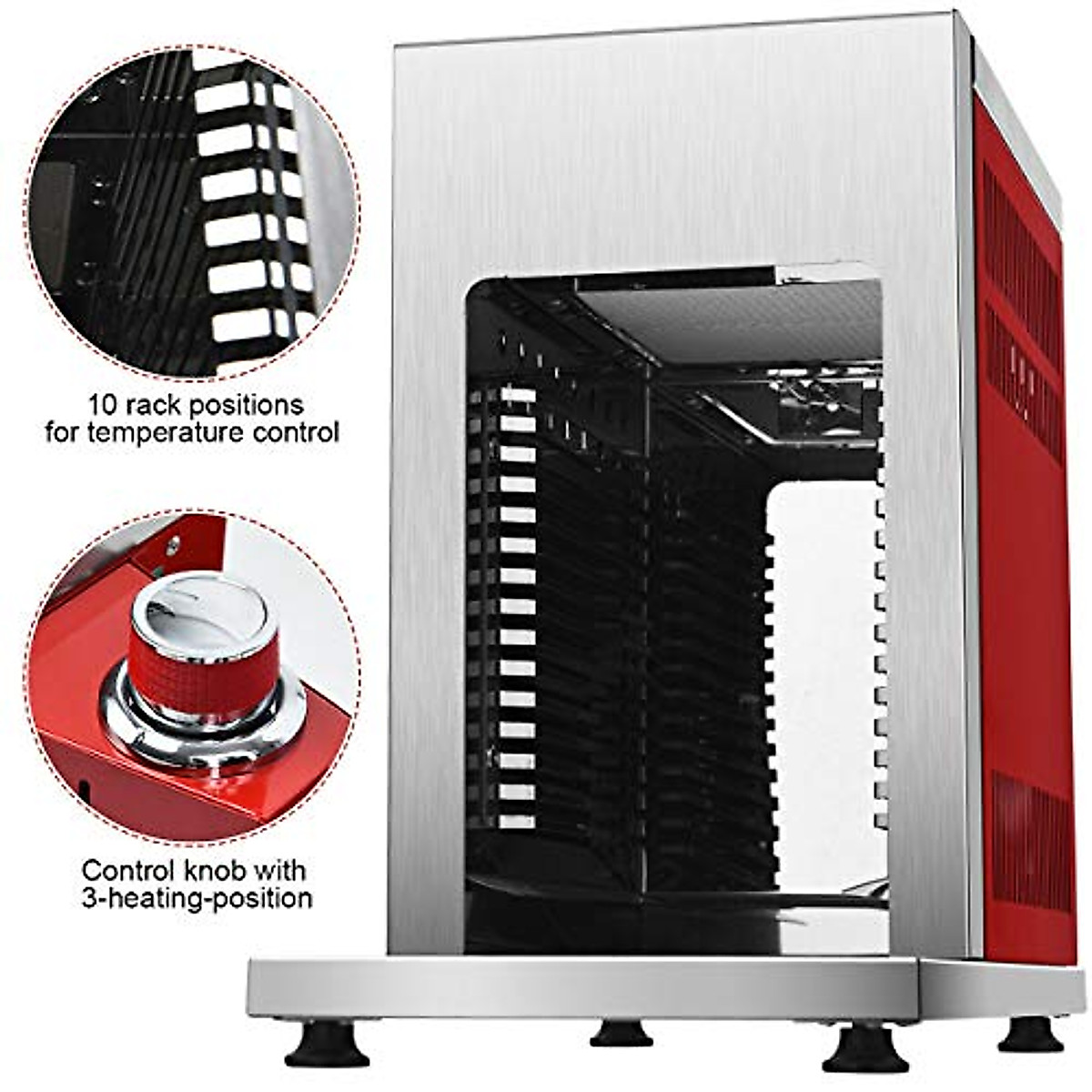 COSTWAY Propane Steak Infrared Grill, 1500℉ of Intense Heat, 7000 BTU Compact Outdoor Grill Machine, Large Heating Place, Stainless Steel, for Tailgating, Gas Cylinder Connection, CSA/ETL Certificated