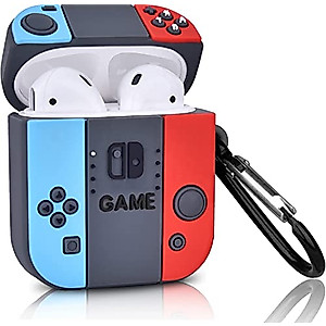 SMAIGE Switch Case Compatible with Airpods Case, Cute 3D Cartoon Funny for Kids Girls Teens Boys Cover, Soft Silicone Fashion Game Controller Skin Cases Design for Airpods 2/1 Charging Case