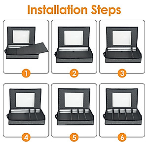 VERONLY Silverware Storage Box - Flatware Case Chest Box, 5 Compartment Tableware Cutlery Container with Removable PVC Lid and Easy to Carry Handles,Large Capacity Utensils(Light Grey)