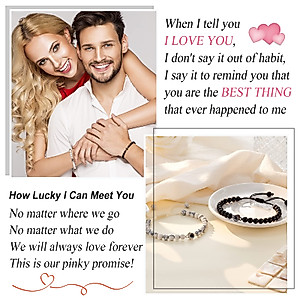 Tarsus Valentines Day Gifts for Him Boyfriend Husband, Couples Gift Ideas, Matching Bracelets for Couples I Love You Gift for Him Her Boyfriend Girlfriend BF GF Christmas Anniversary Jewelry