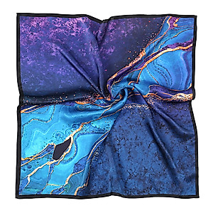 RIIQIICHY 100% Mulberry Silk Scarf Head Scarf for Women Hair Scarf Silk Scarf for Sleeping Hair Wrapping Square Neck Scarves