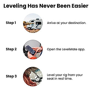 LogicBlue Technology LevelMatePRO Wireless Vehicle RV Leveling System - Patented Quick and Easy Smartphone Leveling Tool – Travel Trailer Accessories for RV Camping