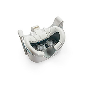 VR Cover Facial Interface Bracket & Foam Replacement with Lens Protector Cover for Meta Quest 2 (Virtual Reality Oasis Edition - Light Blue & Grey)