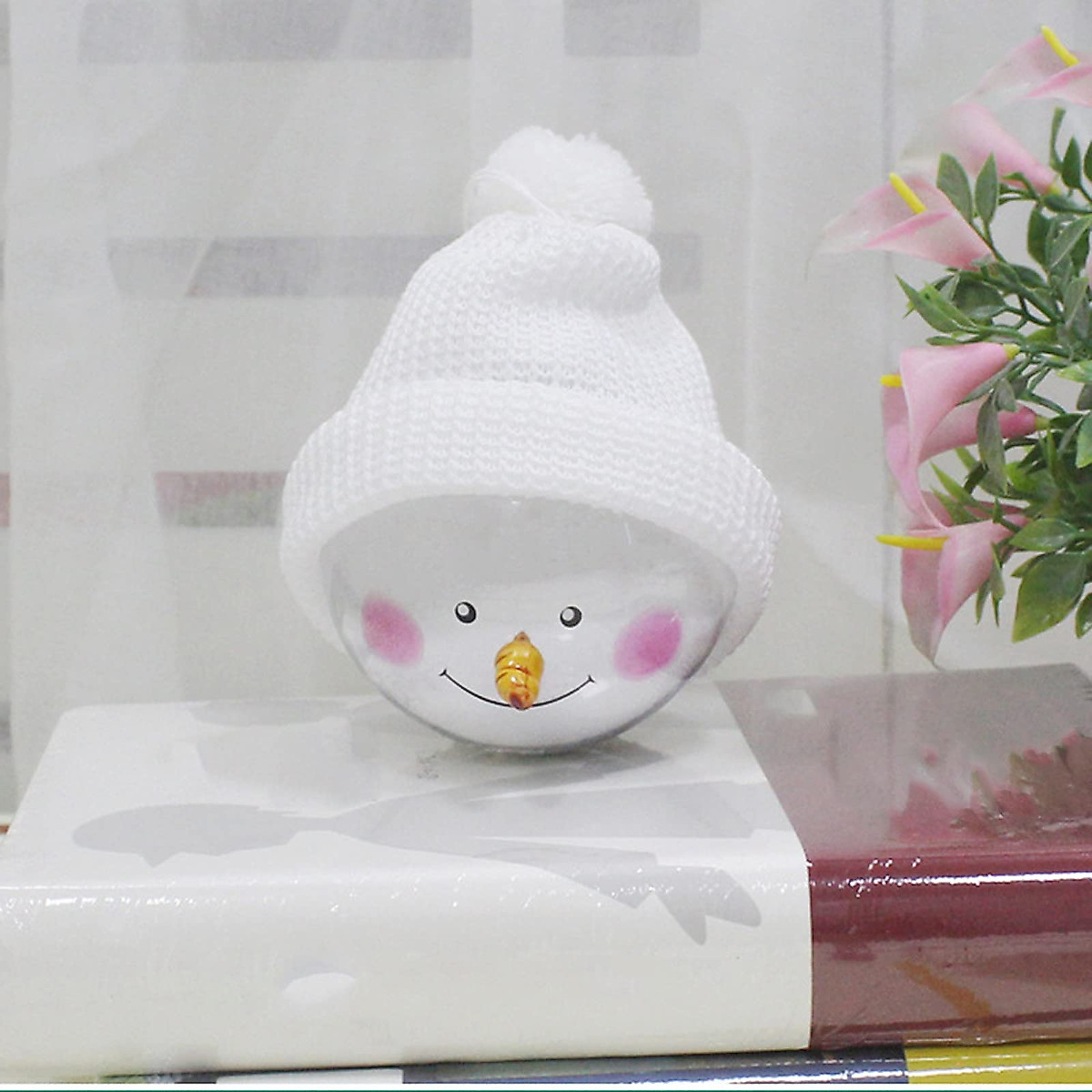 QAZIUY Christmas Ball Ornaments Shatterproof Christmas Tree Decorations Christmas Creative Decoration Snowman Children Plastic Christmas Ball for Tree Decor Xmas Party