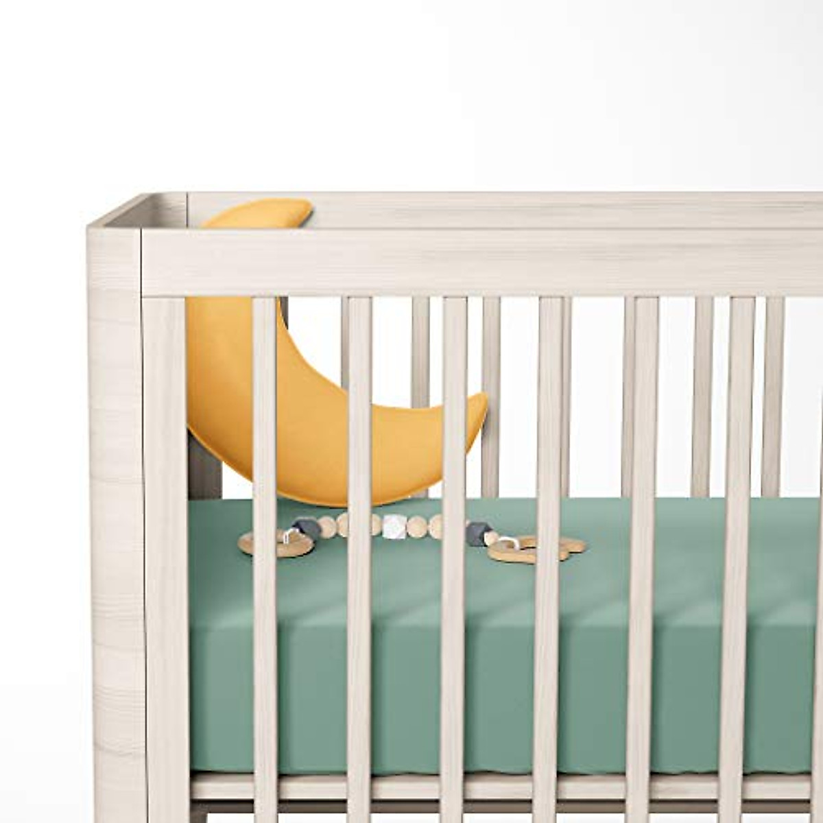 Natemia Fitted Crib Sheet - 100% Organic Cotton - 28 X 52 for Standard Crib and Toddler Mattresses - Silky Soft and Hypoallergenic