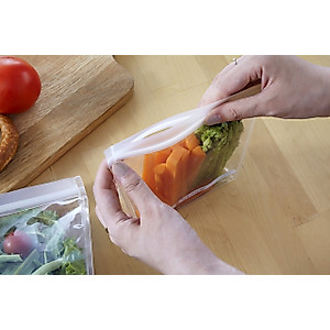 Full Circle Ziptuck Reusable Travel Bag Set – 1 Mini Bag and 1 Travel Bag - Multi-Use Leak-Free Travel Storage Bags – BPA-Free, Food-Safe & Reusable, Clear