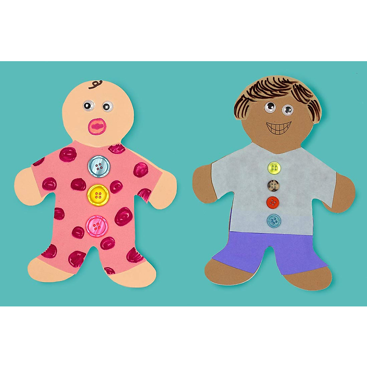 Hygloss Products People Paper Cuts Outs Multi-Cultural Mommy Shape-7 Inches-25 Pack, Assorted