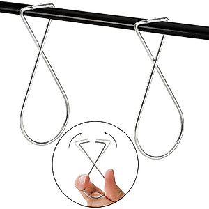 Suwimut 200 Pack Ceiling Hooks Clips, Drop Ceiling Hanger Hooks Hanging on Suspended Ceiling Tile, Heavy Duty Metal T-Bar Clips for Light Plant Home Office Classroom Wedding Decorations