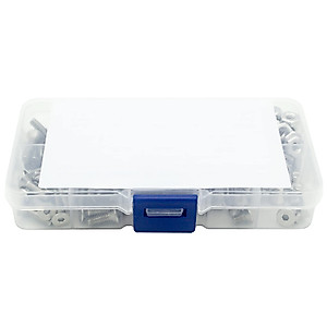 Guard4U 160Pcs #8-32 UNC 304-Stainless Steel Flat Head Countersunk Hex Socket Cap Bolts Screws Nuts Assortment Kit- #8-32x 1/4" 5/16" 3/8" 1/2" 5/8" 3/4" 7/8" 1"