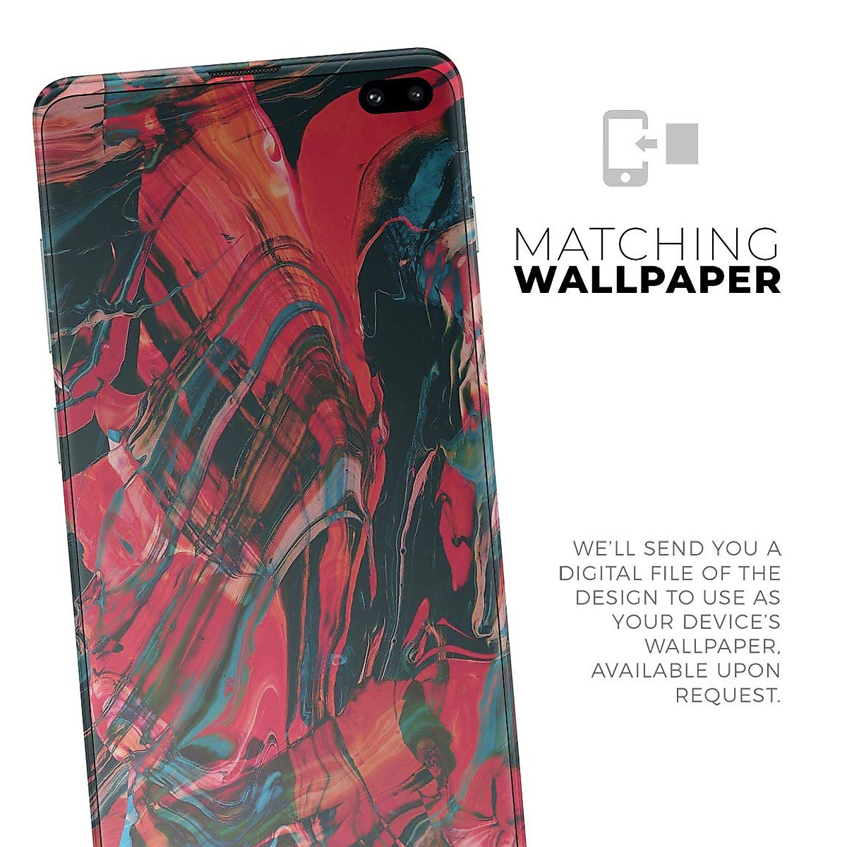 DesignSkinz Liquid Abstract Paint Remix V88 Protective Vinyl Decal Wrap Skin Cover Compatible with The Samsung Galaxy S20 (Screen Trim & Back Glass Skin)