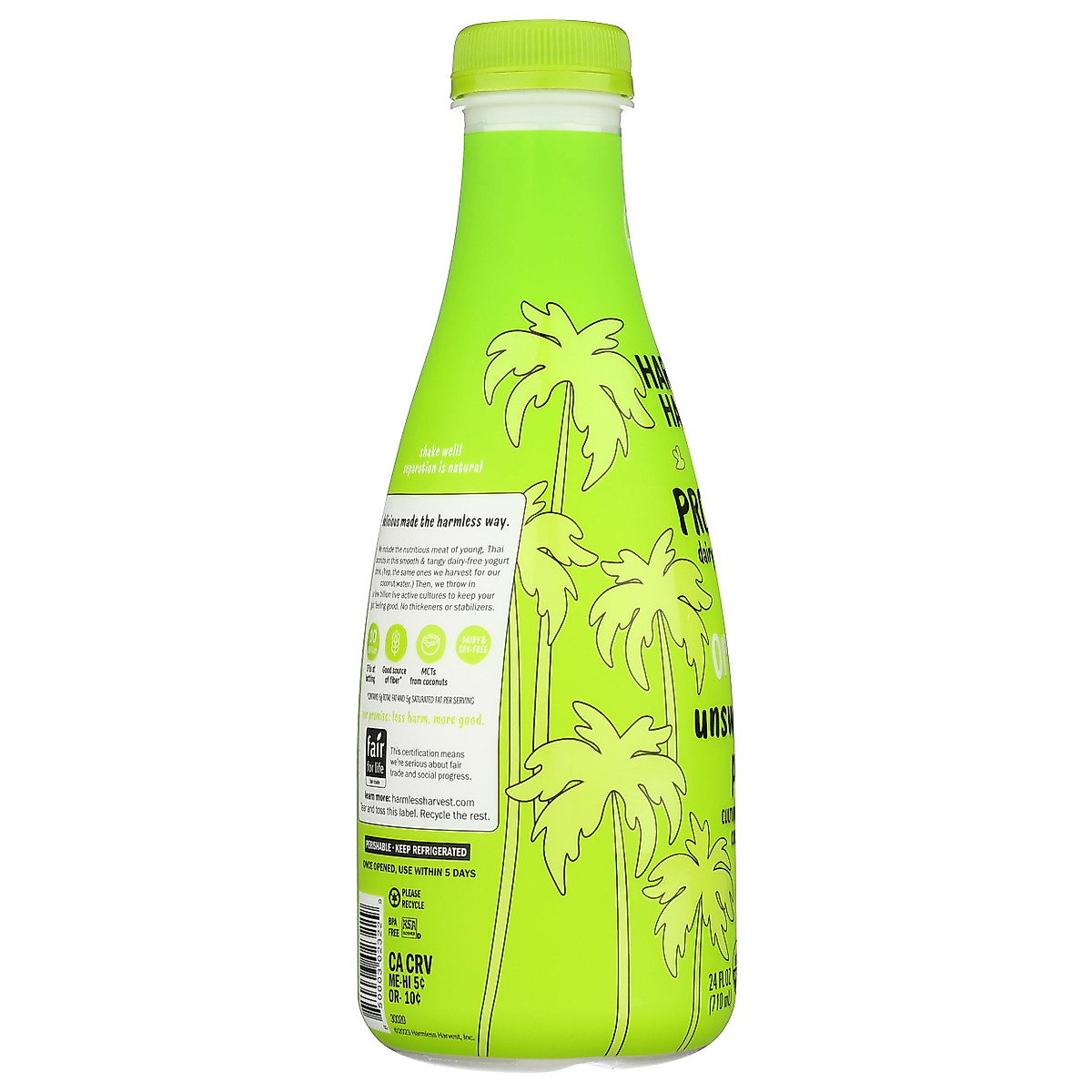 Harmless Harvest Dairy-Free Drinkable Yogurt - Unsweetened, 24 Fl Oz, 1.5 pound (pack of 1)