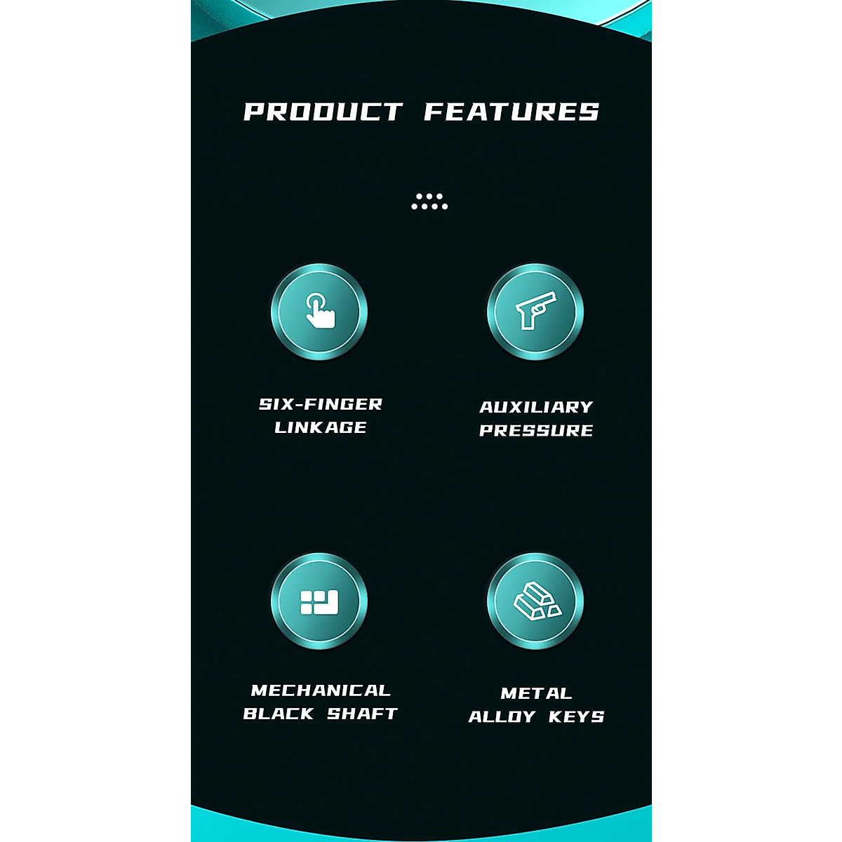 2022 New Model Seven Trees Mobile Game Controller for PUBG/Fornite/Knives Out/Rules of Survival/Call of Duty Gamepad Trigger Aim Button L1R1 L2 R2 Shooter Joystick for iPhone Android iPad Mini 5 Phone Game Pad Accesorios (Blue)