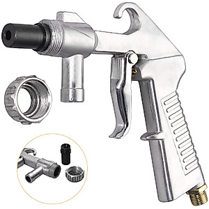 AMTOVL Sandblaster Gun Kit, Sandblaster + Sand Suction Pipe+ Ceramic Nozzles + Extra Iron Nozzle Tip Set for Abrasive Sand Blasting Derusting