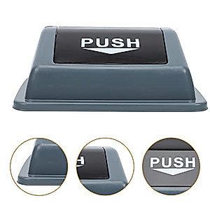 Cabilock Sink Accessories with Plastic Part Replacement Lid Rooms Bathroom Trash Accessory Supplies Large Sign Can Sanitation Dorm Push Topper Recycling Swing Lids Waste Bedroom for Carcan