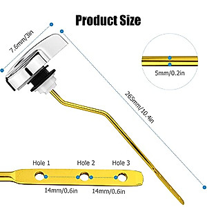 TOTO Toilet Handle Side Mount, Universal Side Mount Toilet Flush Lever Handle Repair Replacement Kit for TOTO Kohler Toilet Tank, 1-Pack