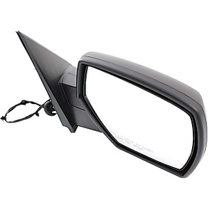 Kool Vue Passenger Side Power Heated Mirror for Chevrolet Silverado 1500 GMC Sierra 1500 2014-2018 Manual Fold Without Signal Light, Blind Spot Light, Memory & Puddle Lamp Textured