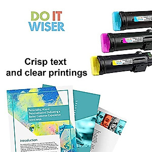 Do it Wiser Compatible Toner Cartridge Replacement for Xerox Phaser 6510 6510DN 6510DNI, Xerox WorkCentre 6515 6515DN 6515DNI 106R03477 (Cyan - High Yield)