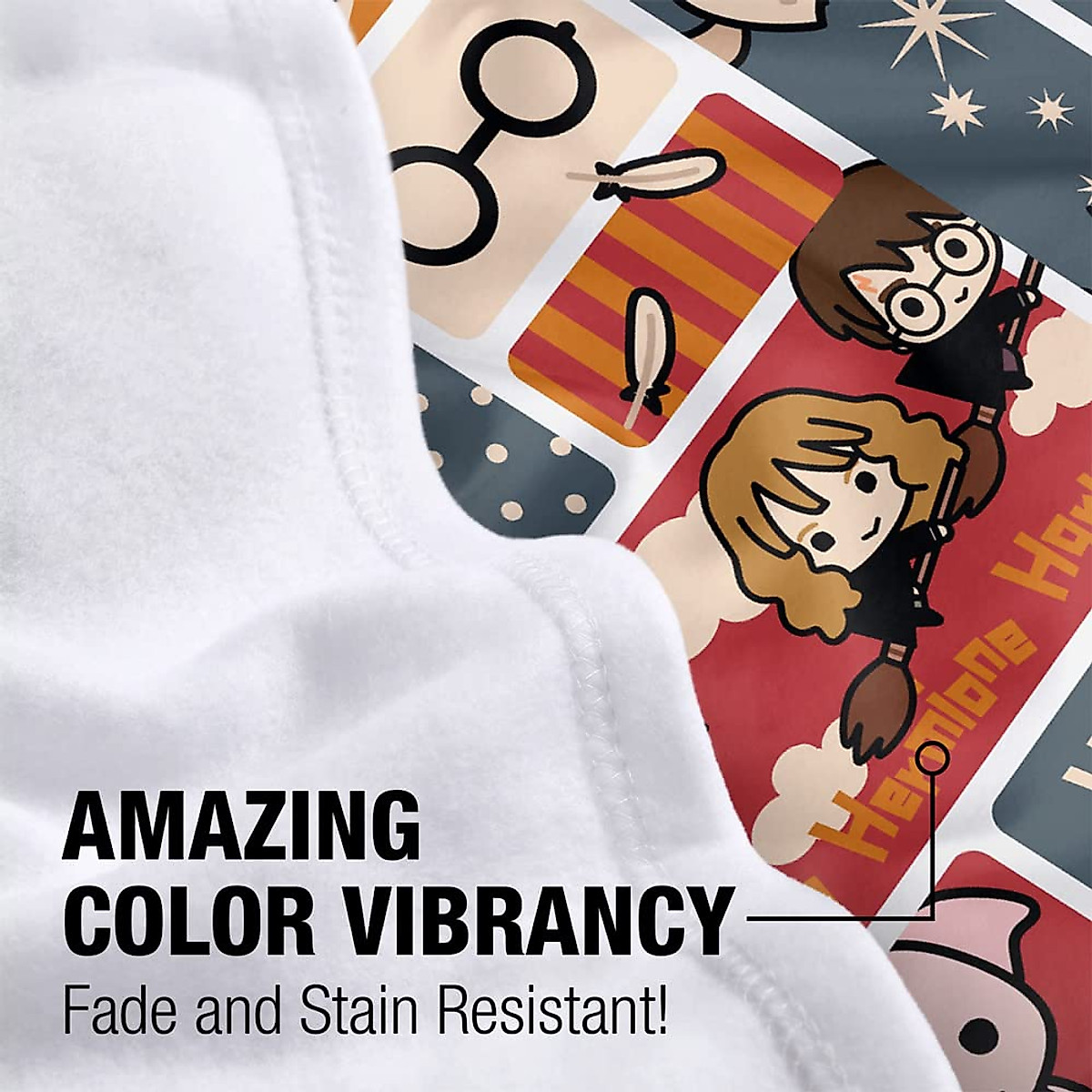 Harry Potter Lightweight Baby Blanket, 30"X40", Cute Chibi Pattern Unisex for Infants Girls & Boys