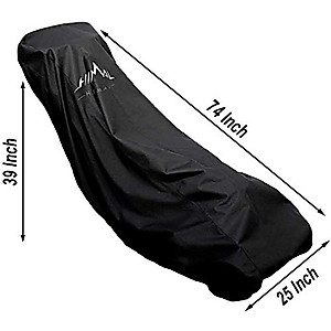 Himal Outdoors Lawn Mower Cover - Heavy Duty 600D Polyester Oxford Waterproof, UV Protection Universal Fit with Drawstring & Cover Storage Bag, Black