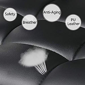 Yaheetech 4pcs Adjustable Bar Stools Kitchen Counter Barstools Bar/Counter Height Stool Chairs PU Leather Hydraulic Swivel Dining Chair with Armrest, Black