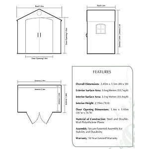Lifetime 6406 8 X 5 Ft Outdoor Storage Shed with Window-Desert, Mixed Colors