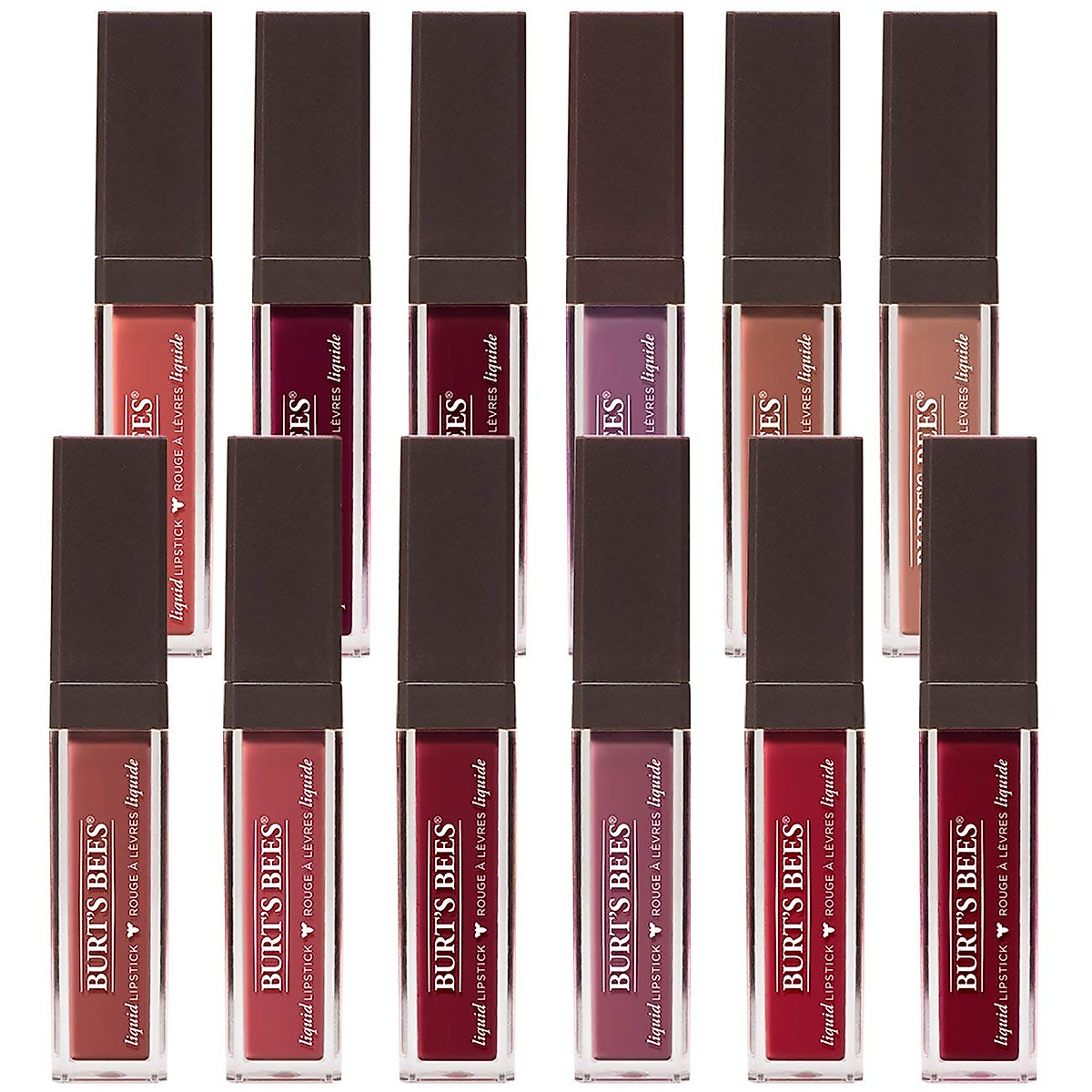 Burt's Bees 100% Natural Glossy Liquid Lipstick, Garnet Glacier, 1 Tube