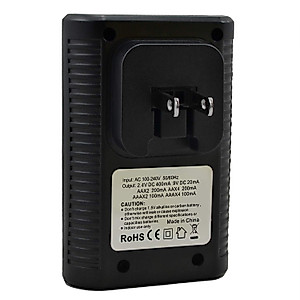 Acuvar 3 in 1 Battery Charger for Double AA, Triple AAA and 9V Batteries