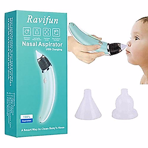 Baby Nasal Aspirator, Electric Snot Sucker Nose Mucus Cleaner for Newborns and Toddlers, Rechargeable Automatic Booger Sucker for Babies with 5 Levels Suction