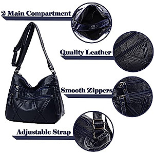 Mini Crossbody Bags for Women Leather Shoulder Purses Vegan women Cross body Bag Small Purse and Handbag Lightweight Ladies Pocketbook Blue