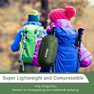 G4Free Hammock Underquilt for Single & Double Camping Hammocks, Lightweight Portable Top Warm 4 Season Winter Under Quilt for Outdoor Camping Hiking Backpacking