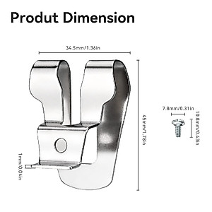 Belt Clip for Ryobi, 5Pcs Drill Clip for Tool Belt 633586002 636181001 Replacement Part with Screws, Stainless Steel Driver Hook for Ryobi and Ridgid 18 volt Tools Ullnosoo