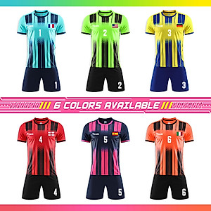 ORYG Custom Soccer Jerseys Men Kids Personalized Soccer Shirts Shorts Boys Soccer Team Uniforms Youth Uniforme de Fútbol Red