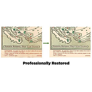 Historic Map - Augusta National Golf Club Course, 1954 - Unframed Vintage Wall Art 18in x 24in