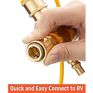 GASPRO Propane Splitter, 3 Ways 1/4inch RV Propane Quick Connect Fitting, Quick Disconnect Adapter for RV, Trailer, Camper, Connect to Propane Quick Connect Hose