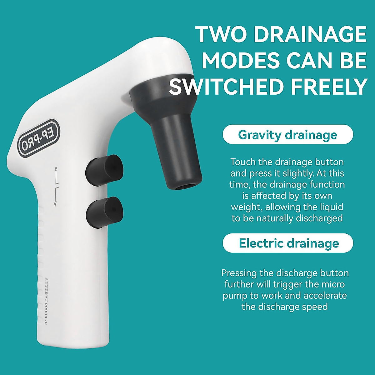 Electric Pipette Controller, Digital Automatic Pipettor 6 Adjustable Speed EP-PRO Pipettor Aid Pump 0.1-100ml, Motorized Pipette Filler for Biology Chemical, 100‑240V(US Plug)