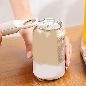 Stainless Steel Adjustable Cap Screwer 3 in 1 Multifunctional Retractable Jar Bottle Opener Pop Tab Opener Auxiliary Bottle Opening Tool Scientific Lever Principle (Beige)